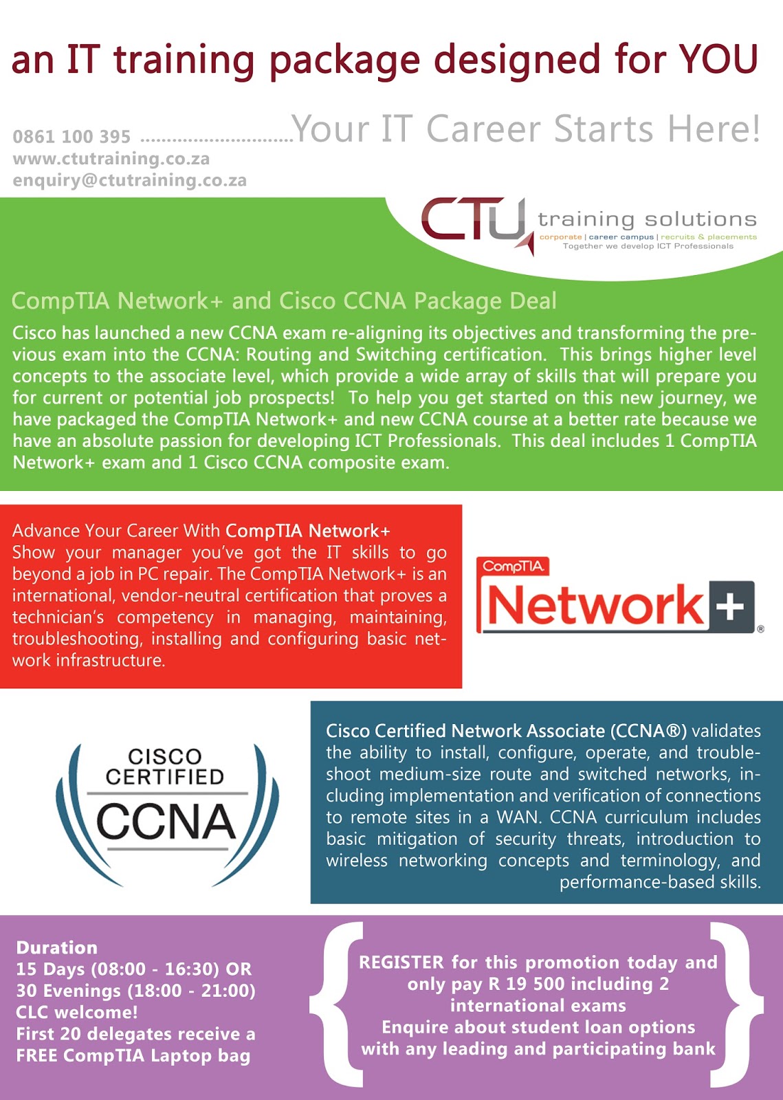 CompTIA Network+ and CCNA Package | CTU Training Solutions Chatz