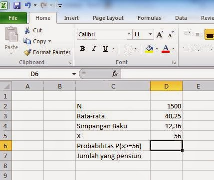 Menghitung Distribusi Normal Dengan Manual dan Ms Excel Dalam Statistik ...