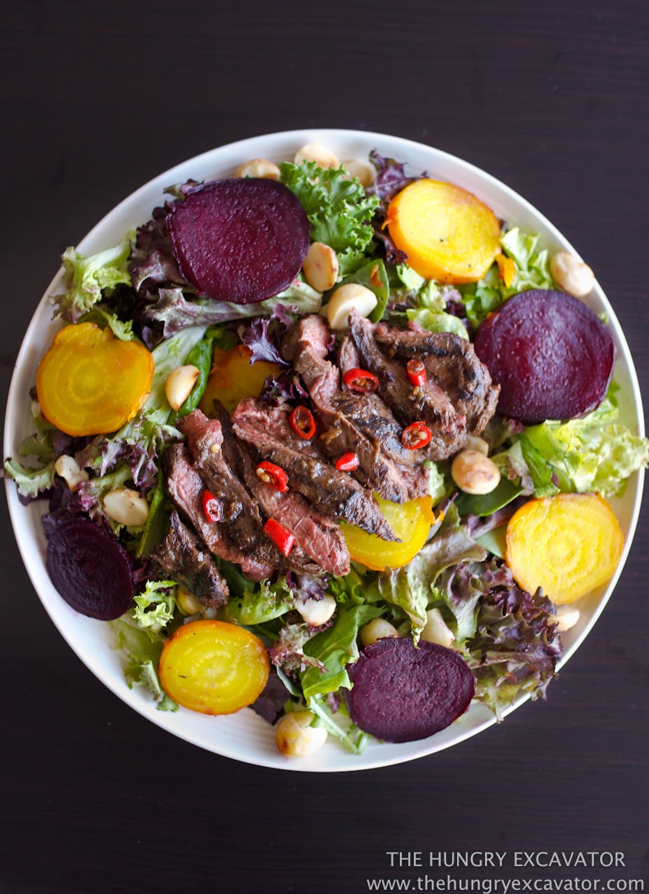 The Hungry Excavator: "Aussie Salad" with Grilled Kangaroo, Roasted ...