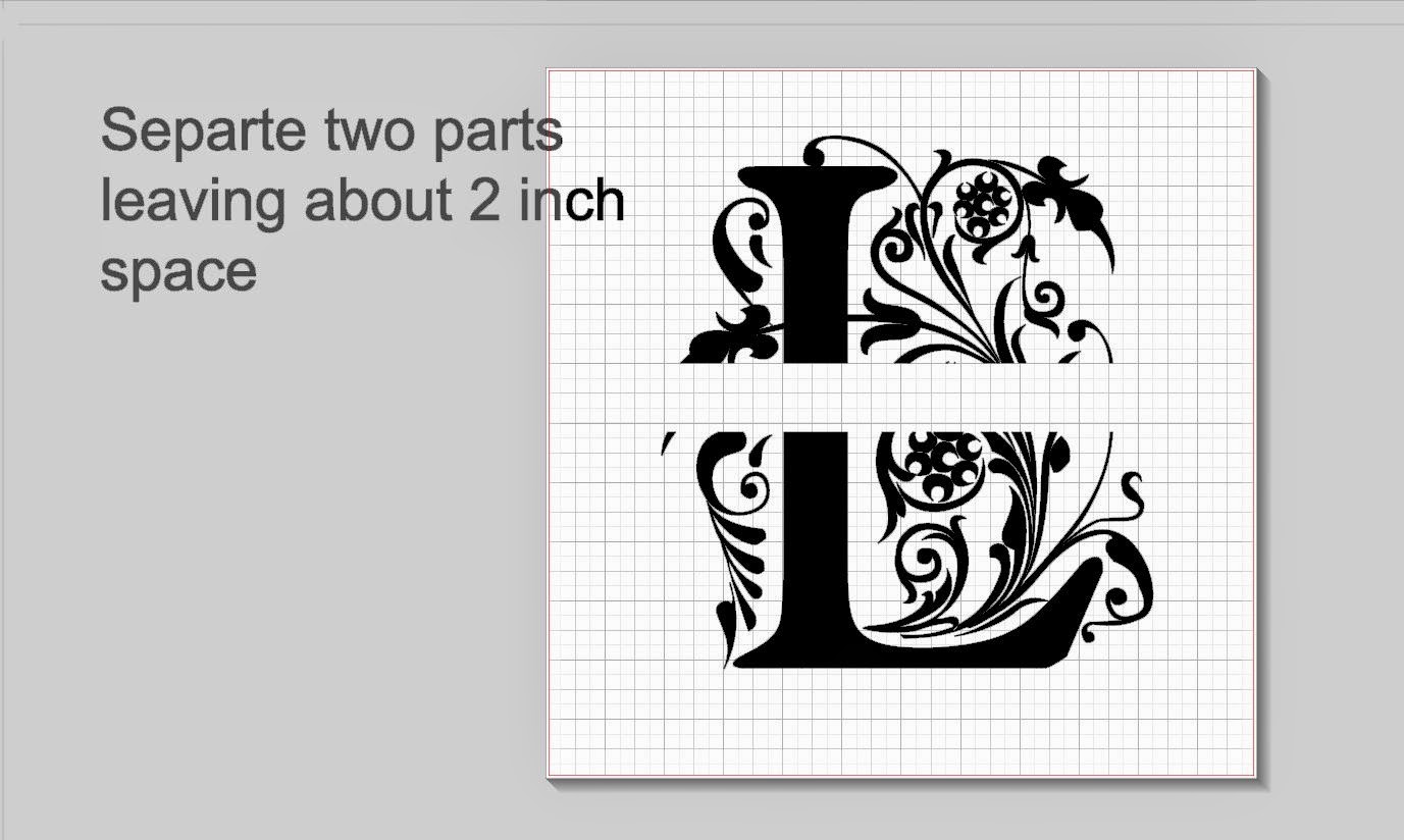 ~ Marilyn's Crafts ~: Creating a Split Letter in Silhouette