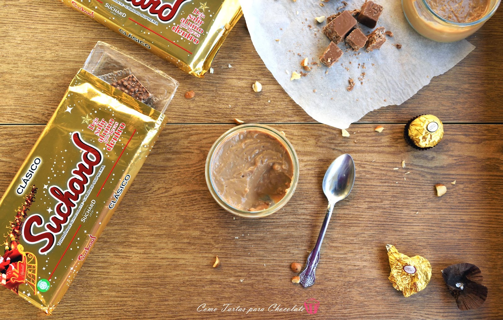 Natillas de Turrón Suchard y Ferrero Rocher - Como Tartas para Chocolate