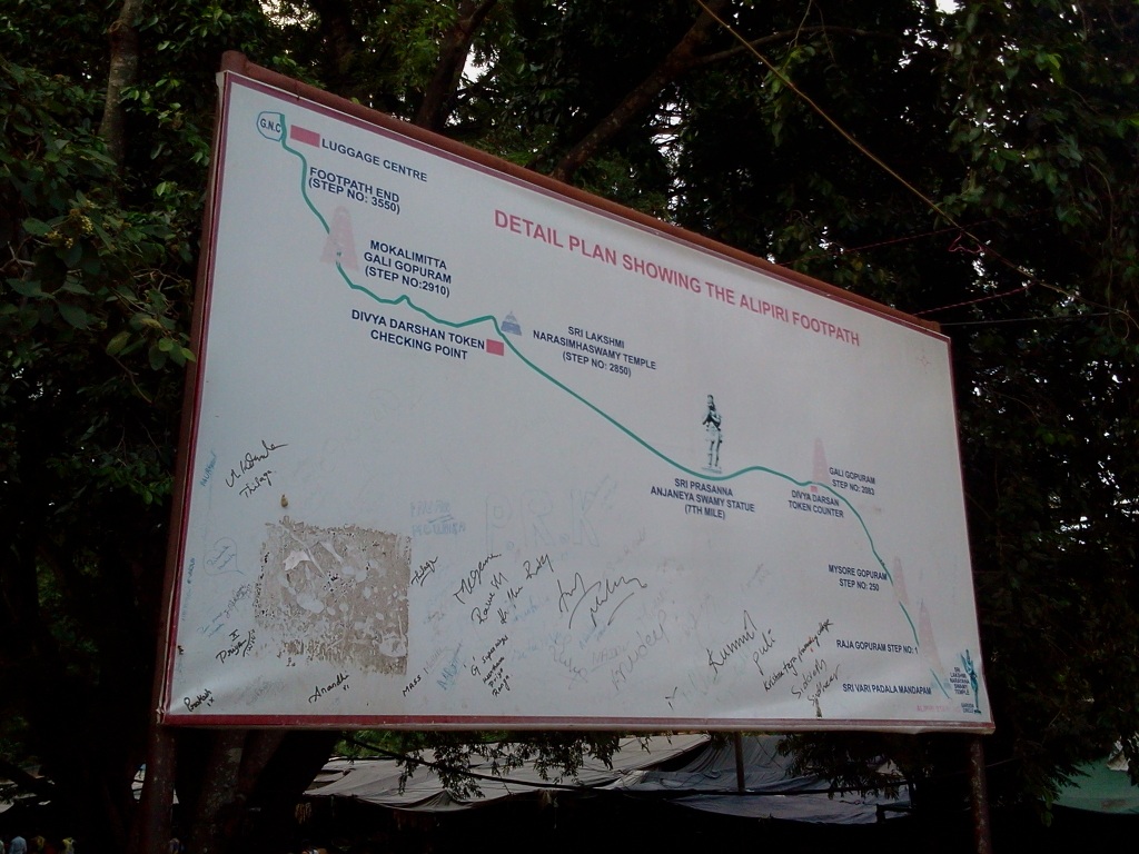 Hindu Temples of India: Alipiri Pathway, Tirumala, Tirupati, Andhra Pradesh