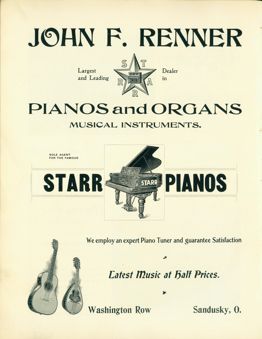 Sandusky History: John F. Renner, Piano Dealer