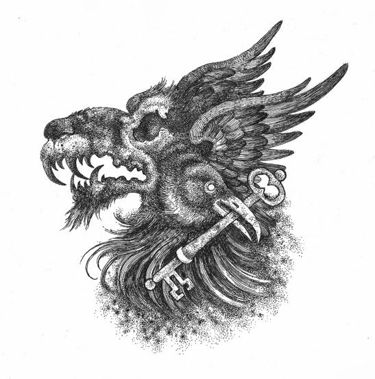 Mister Beaudry's drawings...: Wolf and Raven.