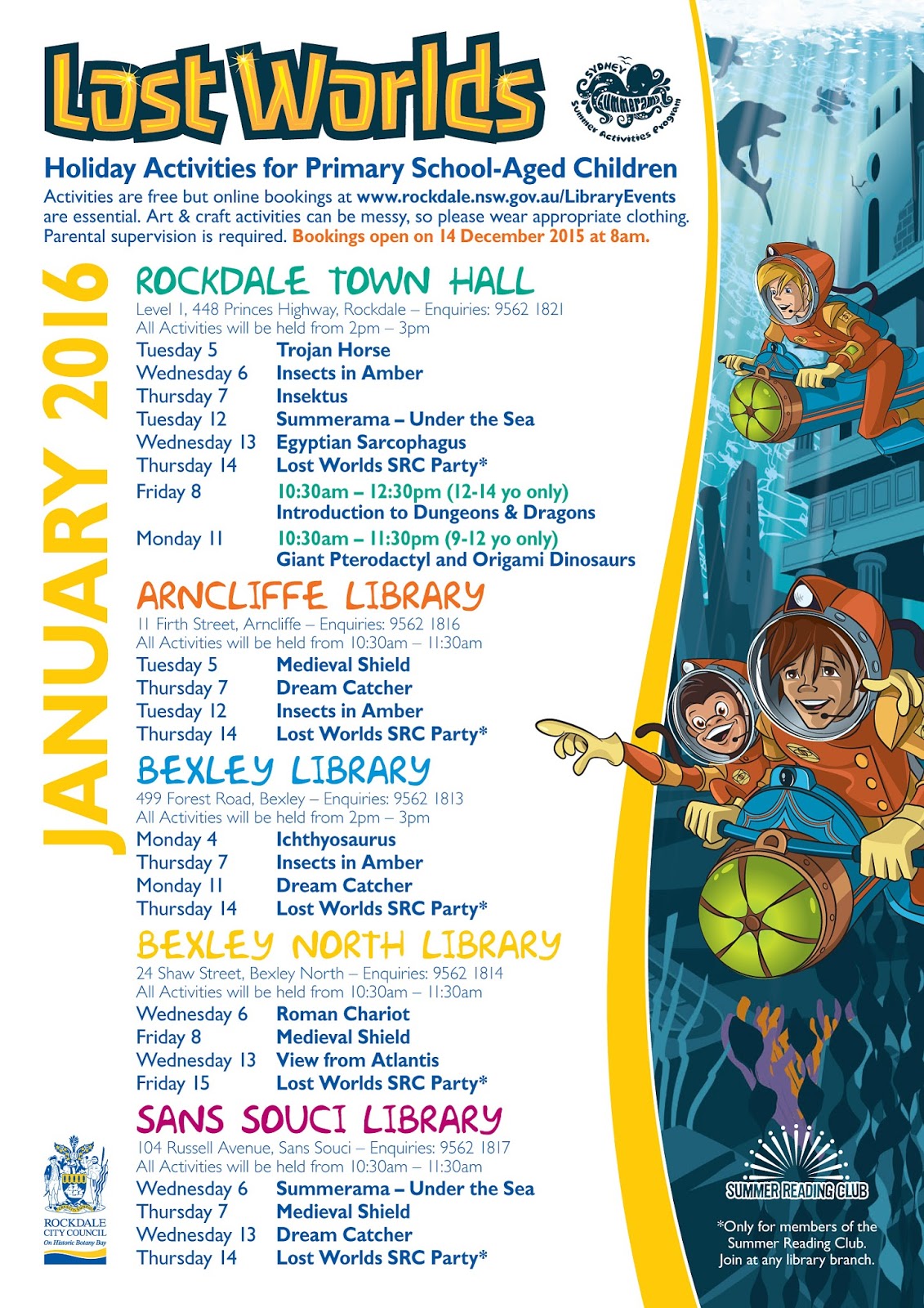 Rockdale Library News Summer School Holiday Activities Start Today 4 January 2016 rockdale-library-news-summer-school-holiday-activities-start-today-4-january-2016