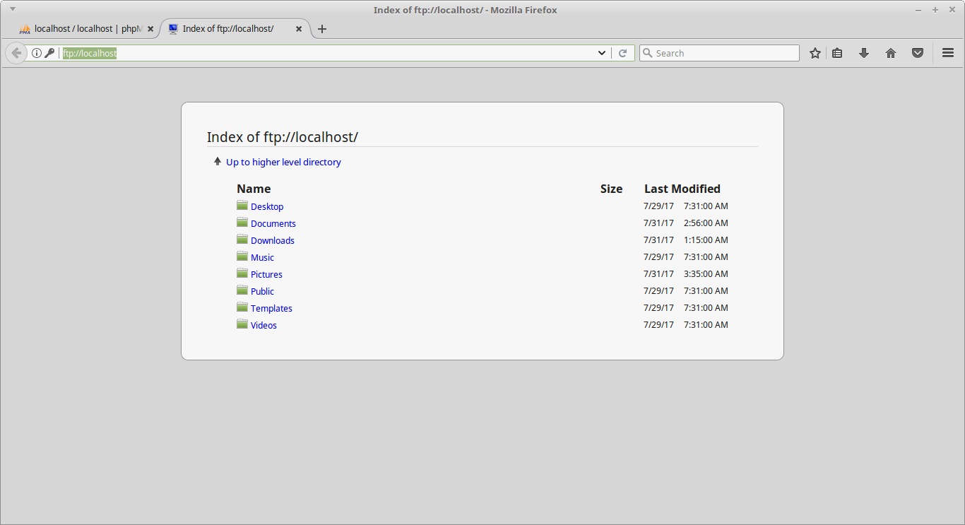 Membangun FTP SERVER di LAMP (localhost)