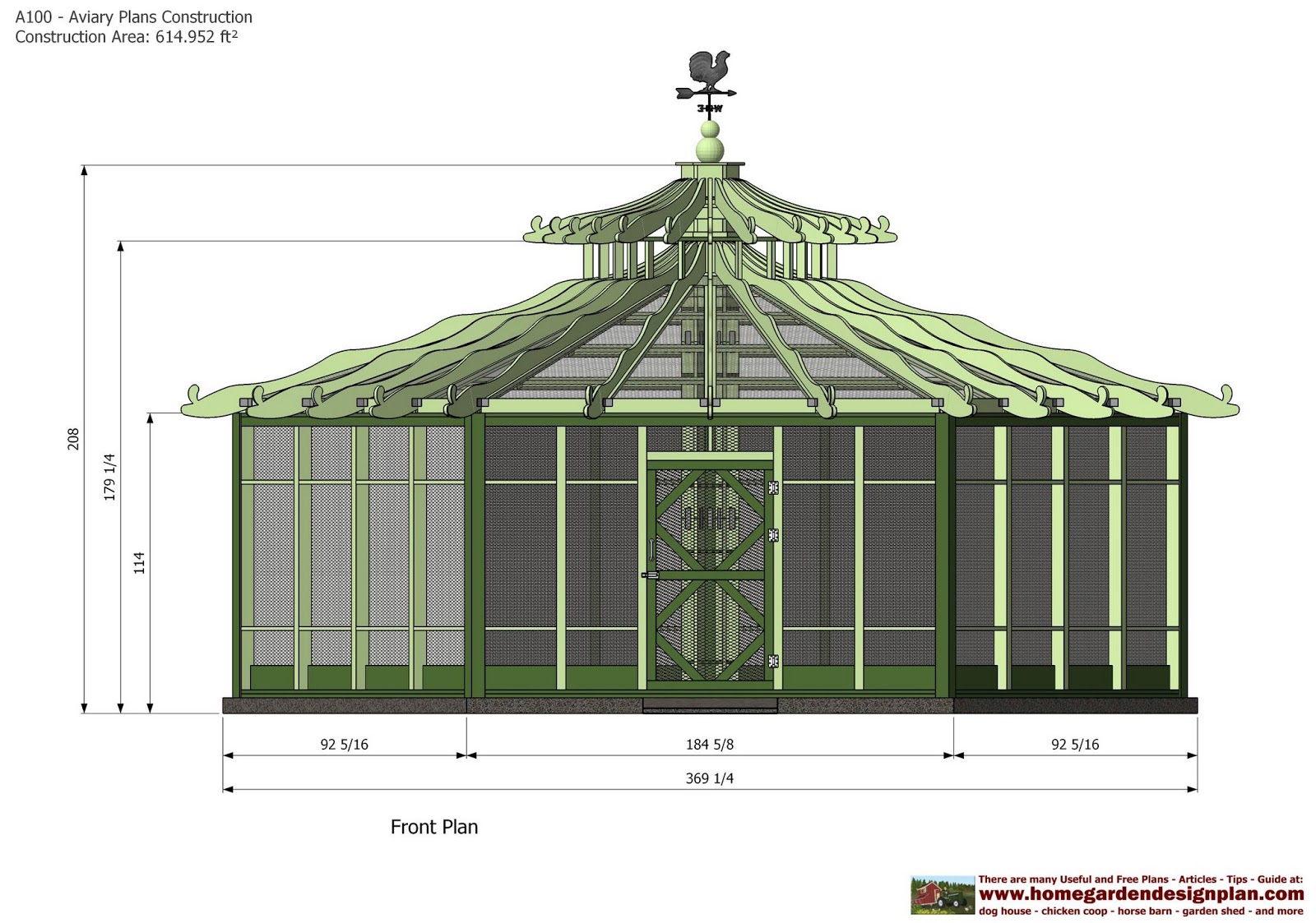 home garden plans: A100 - Aviary Plans Construction - Aviary Design ...