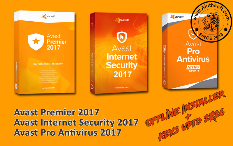 Avast Premier, Internet Security, Pro Antivirus 2017 Offline + License ...