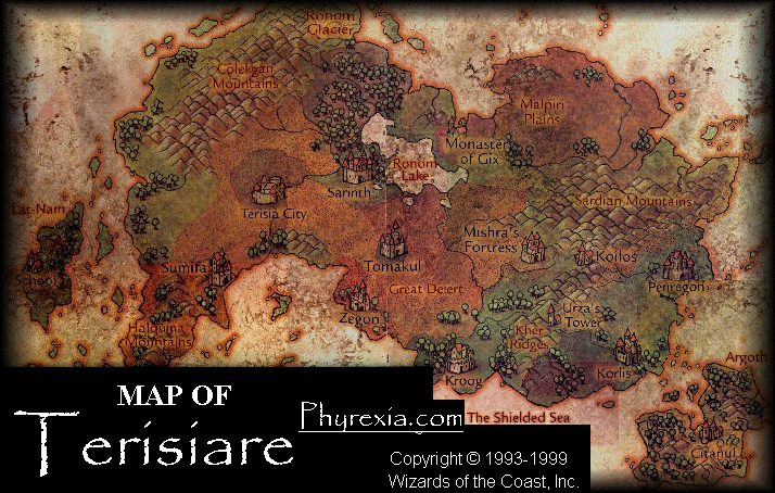 Voyage For Change: Dominaria Geography: Terisiare Through the Ages