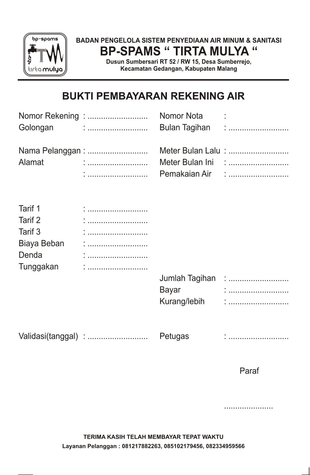 Contoh Nota Bon Kosong | Percetakan di Malang | Cetak murah dan ...