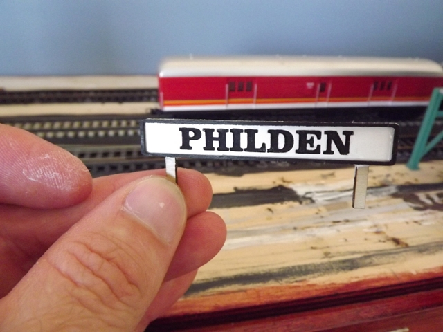 The Philden Model Railway Blog: Adding Railway Station signs