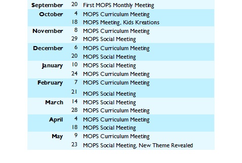 Main Line: Monthly Meeting Dates