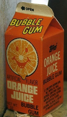 Fourth Grade Nothing: Topps 1980s Orange Juice Gum