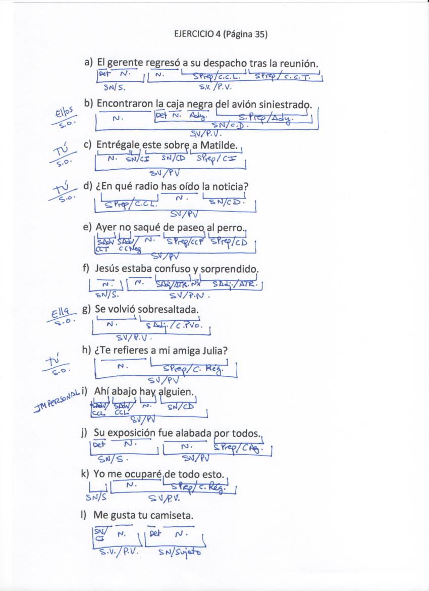 LENGUA CASTELLANA Y LITERATURA: Complementos del predicado (Ejercicio 4 ...