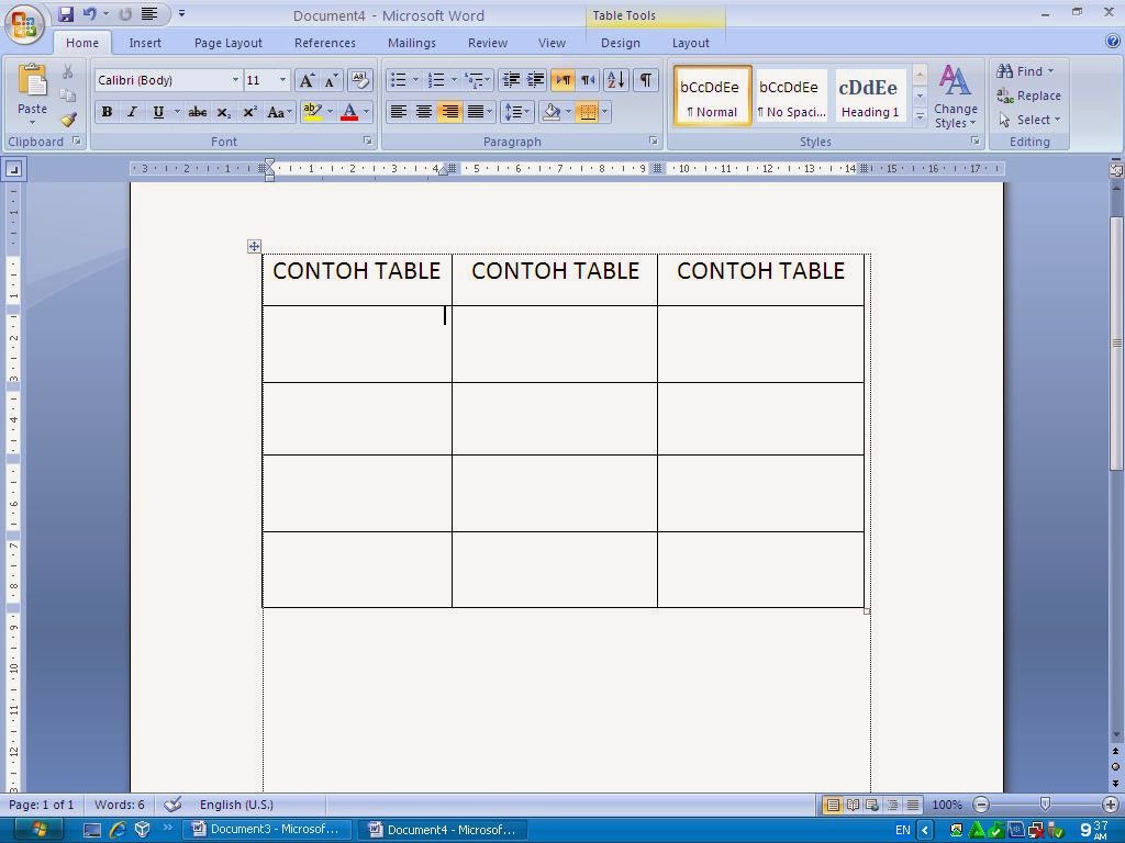 Cara Membuat Bagus/Tebal Garis Table Pada Ms.word Lengkap Dengan Gambar ...