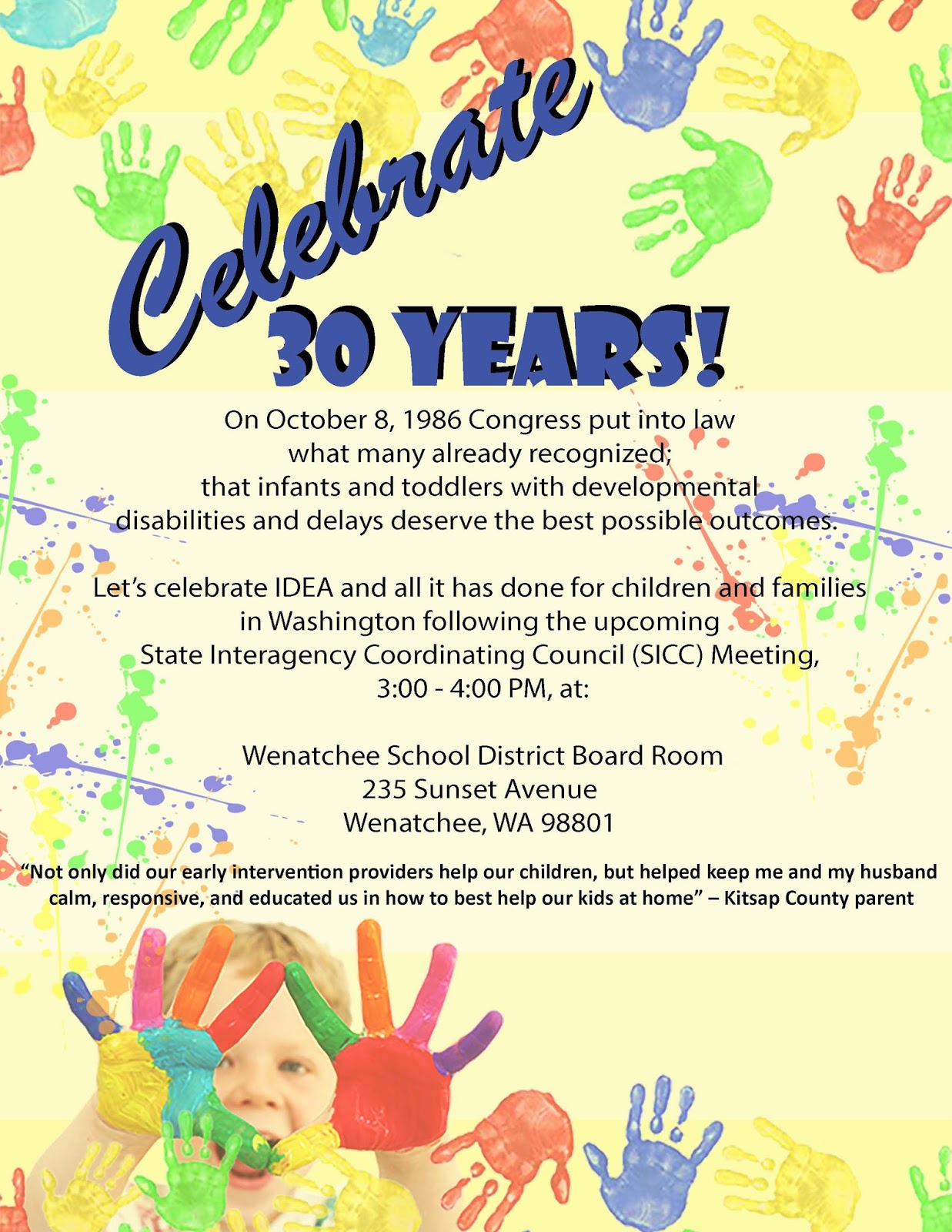 DEL Connect: Let's Celebrate 30 years of Early Childhood provisions of IDEA