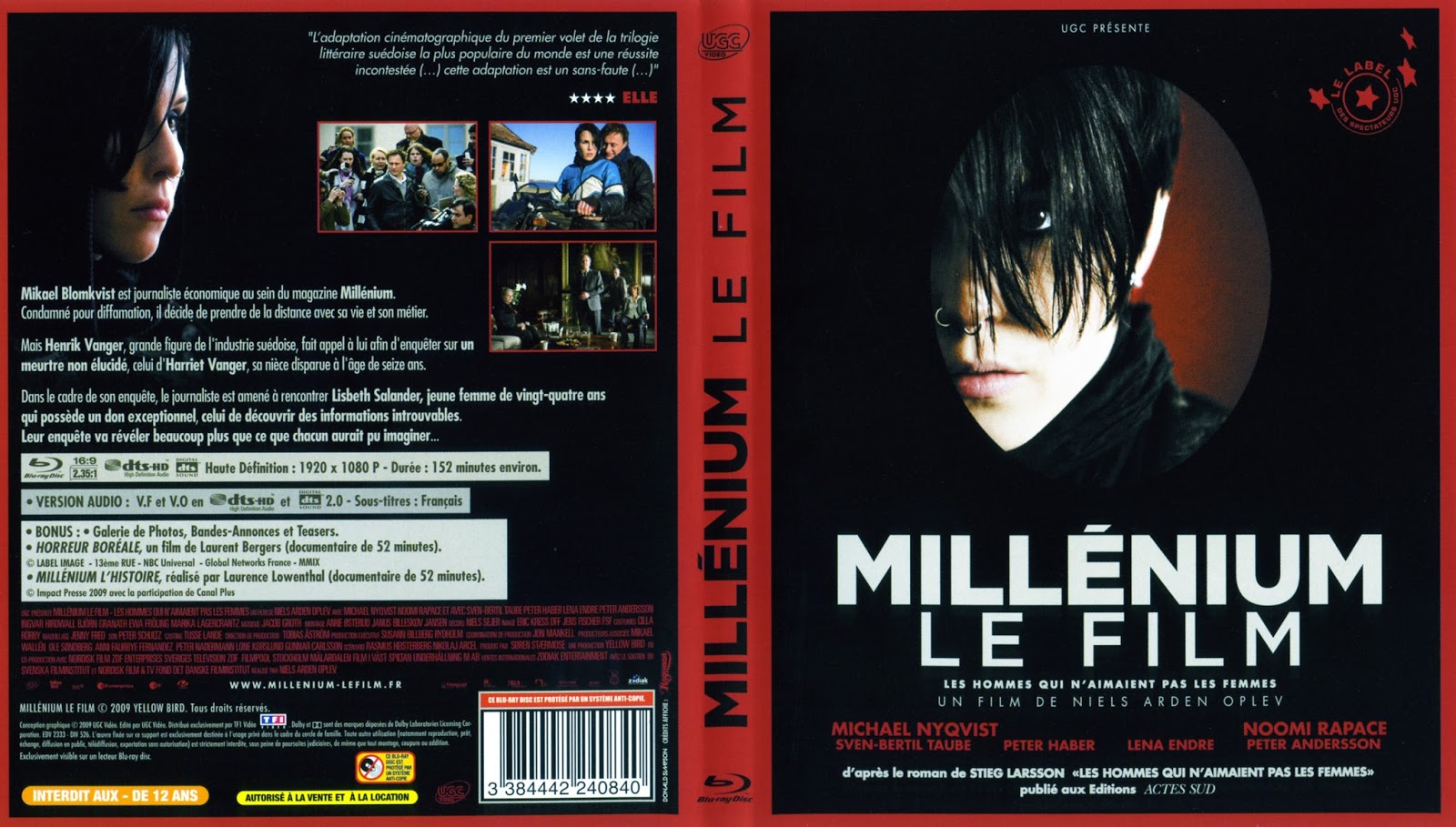 BLU-RAY JAQUETTES BLU-RAY: Millénium le film