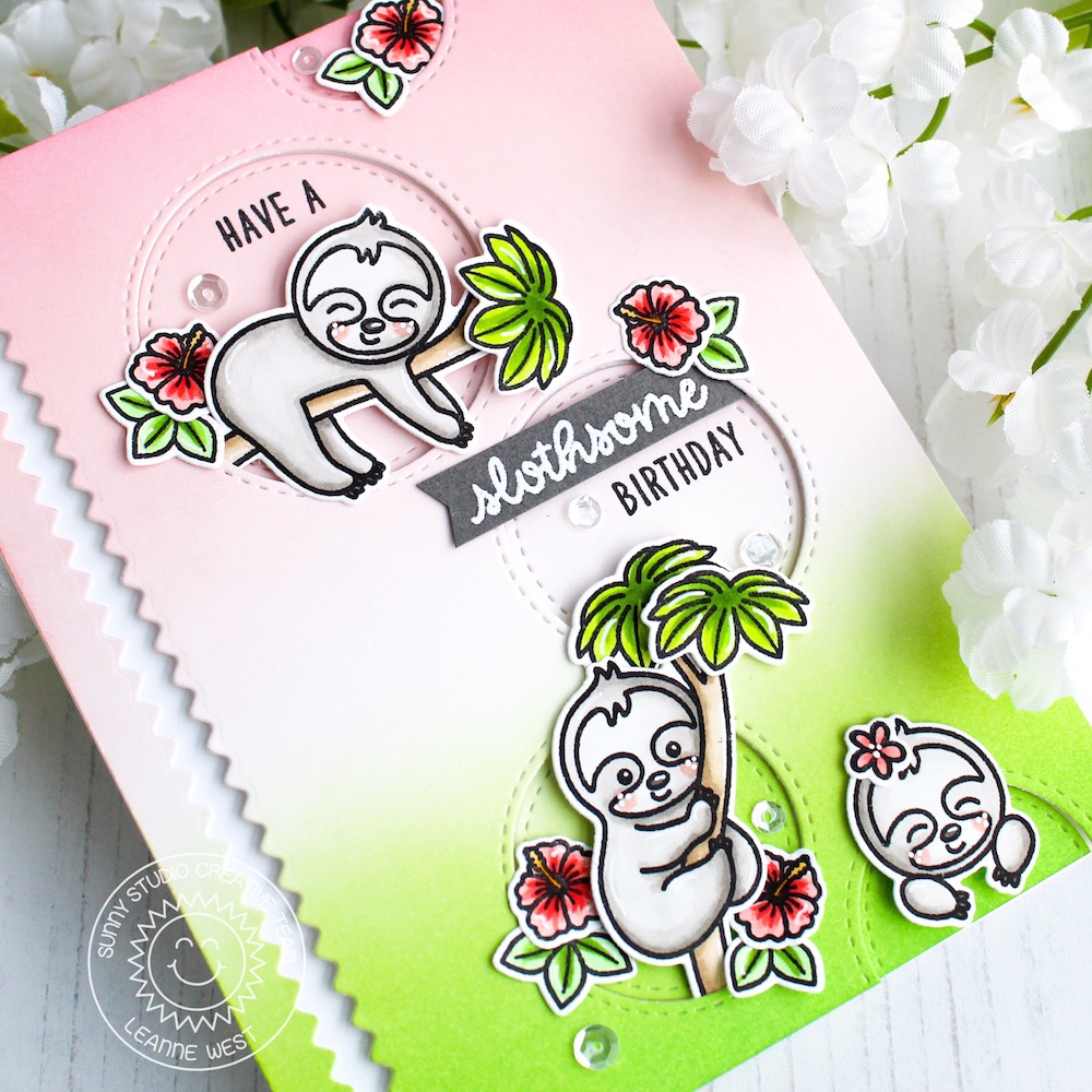 Sunny Studio: Silly Sloths Cards with Leanne and Eloise