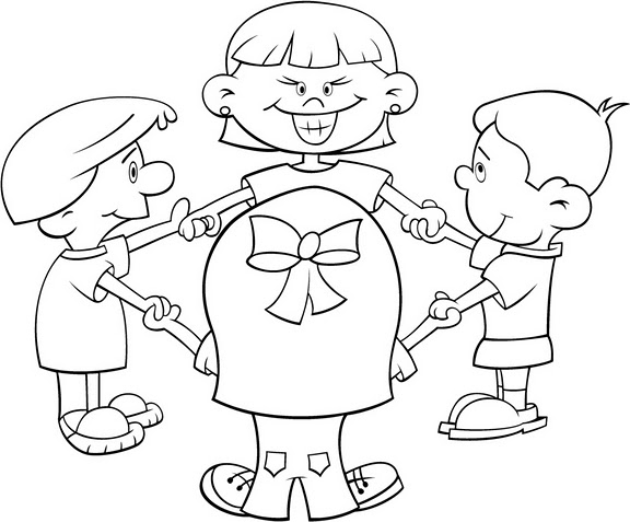 Children at Play Coloring | COLOR AREA