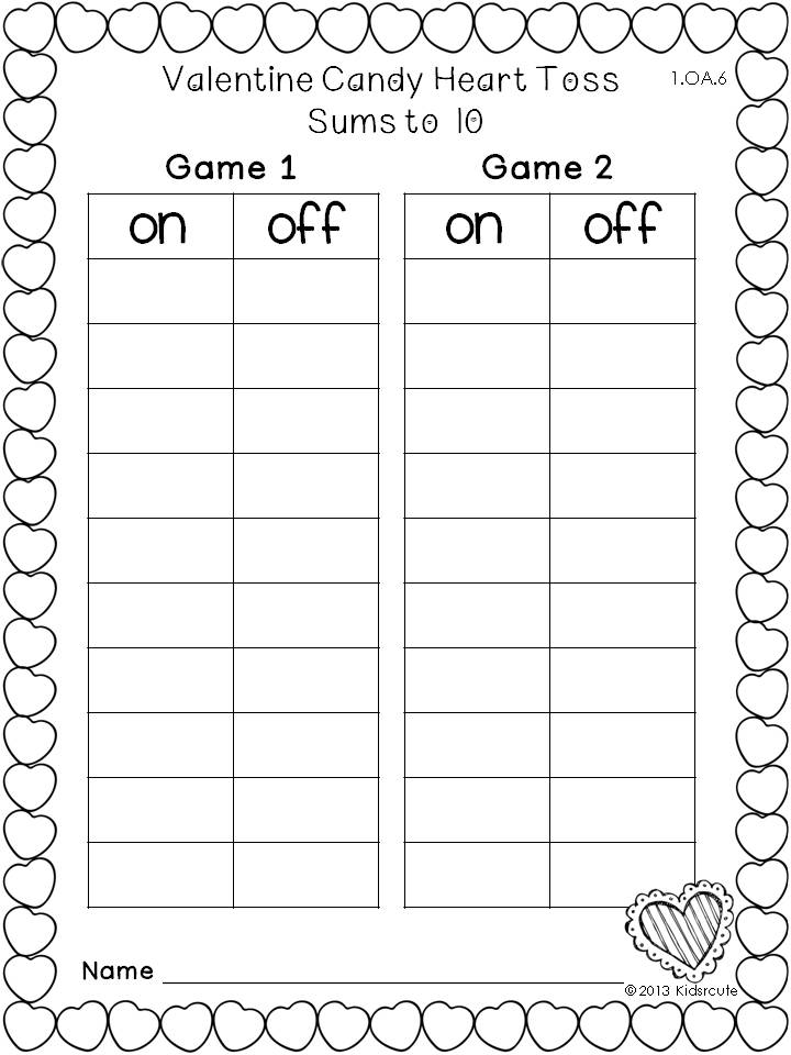 Creative Lesson Cafe: Valentine's Day Math Center Activity and a Giveaway