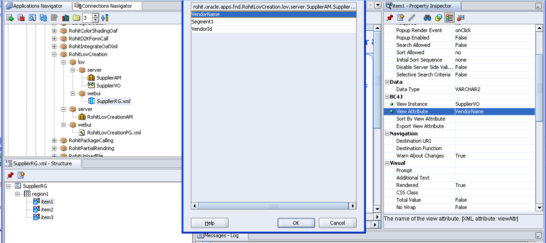 Oracle Application's Blog: Part2 Creating LOV in OAF Page
