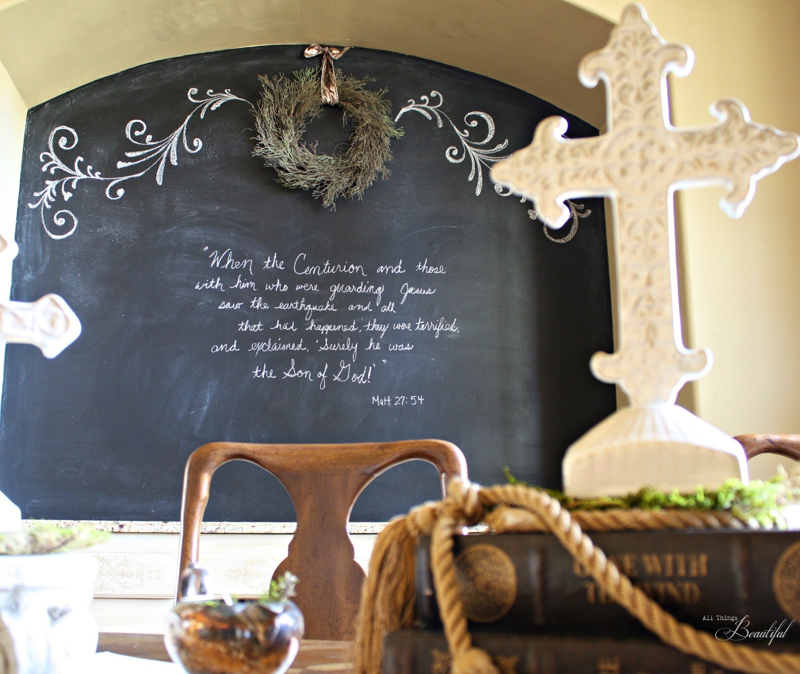 All Things Beautiful: Easter {Chalkboard} Dining Room