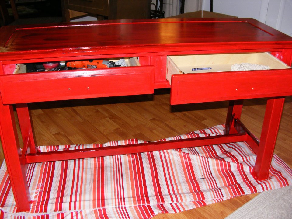 Creating Love & Joy: Red Sofa Table