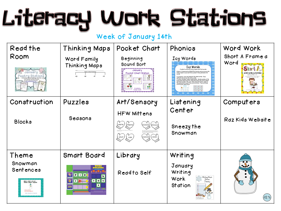 Karla's Kreations: Literacy Stations for the week