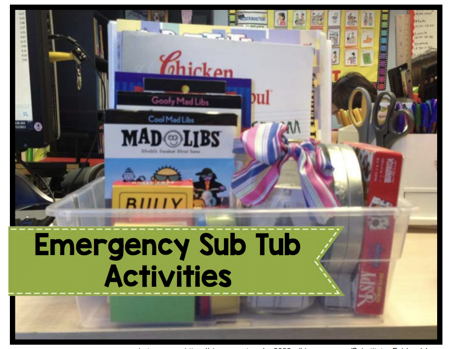 How to Plan for a Substitute Teacher | Upper Elementary Snapshots