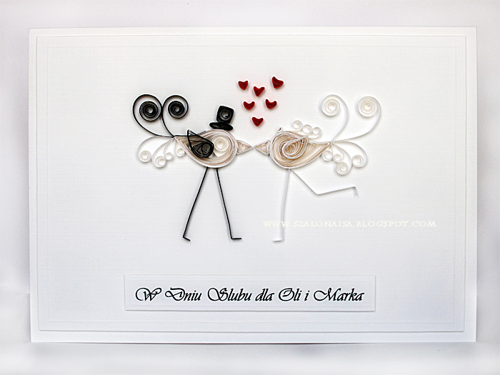Quilled handmade cards - Szalonaisa's Wonderland: Quilled Wedding Card