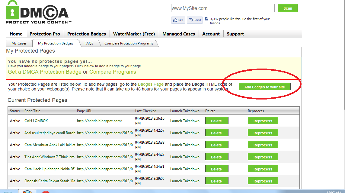 DCMA Protect|SEO Tools untuk melindungi artikel blog - CAH LOMBOK