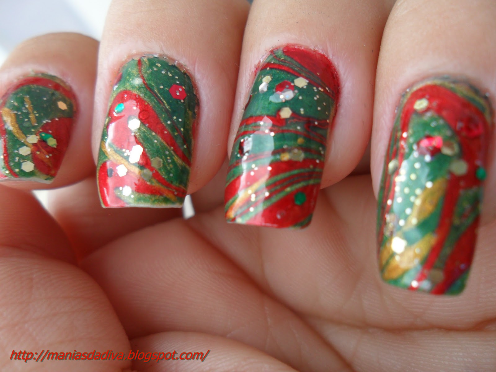 Manias da Diva: Ideias para o Natal : Christmas - Water- Marble