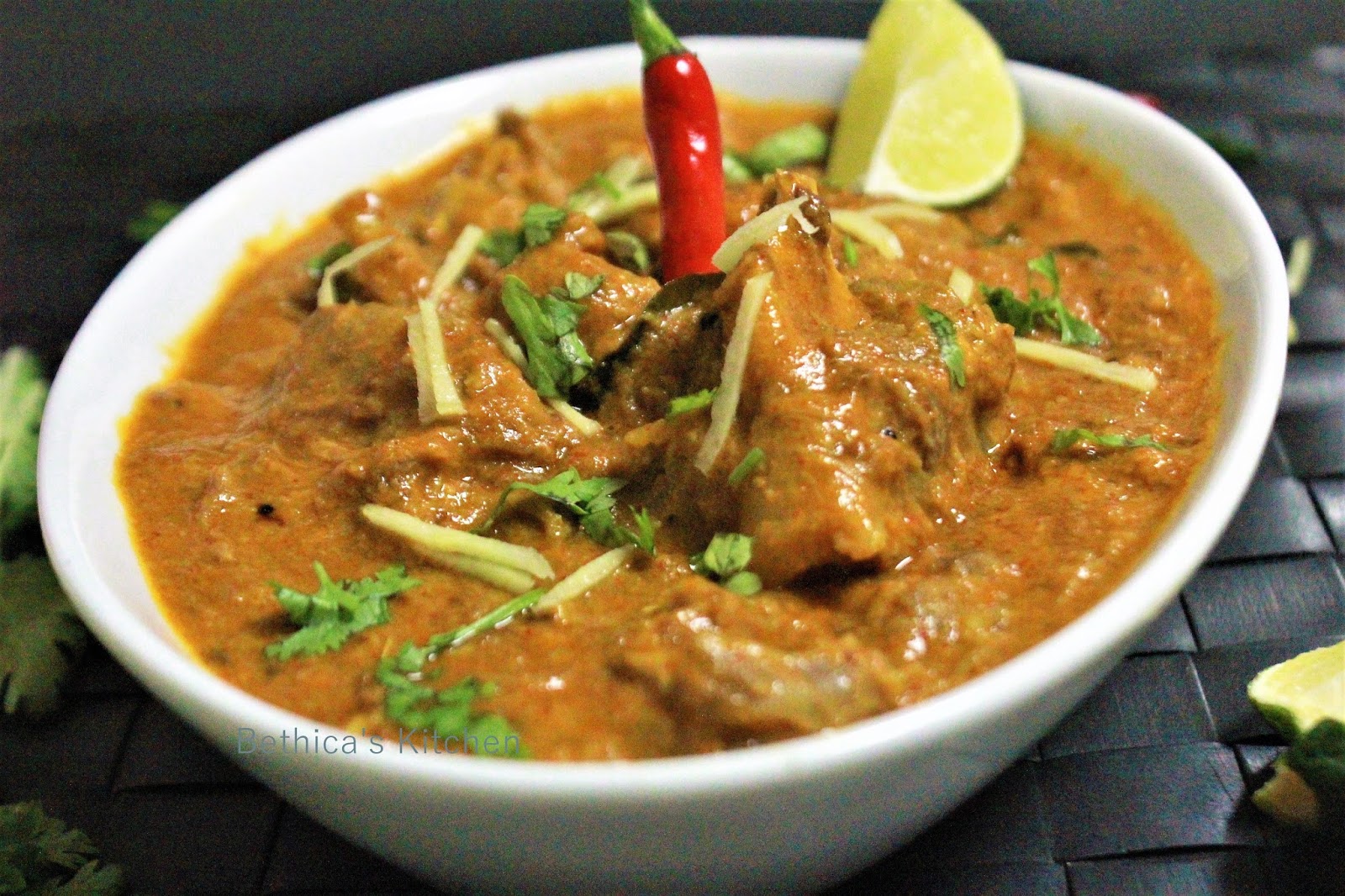 Bethica's Kitchen Flavours: Ginger Mutton Angara
