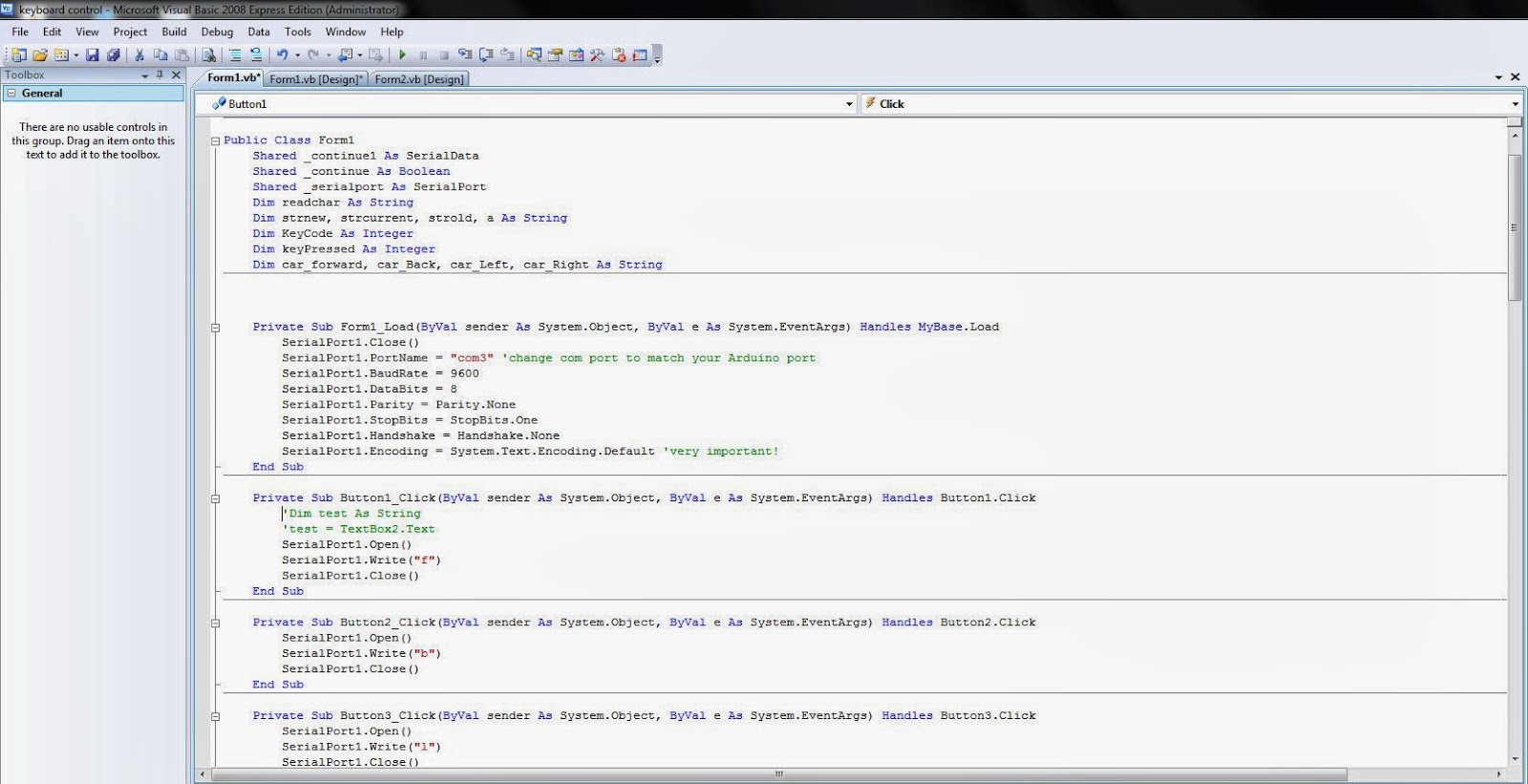 MobileSurveillance: How to make interface using Visual Basic 2008