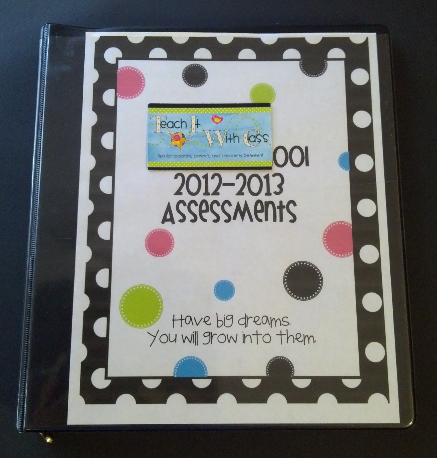 Teach it With Class: What's in an assessment binder? {freebie}