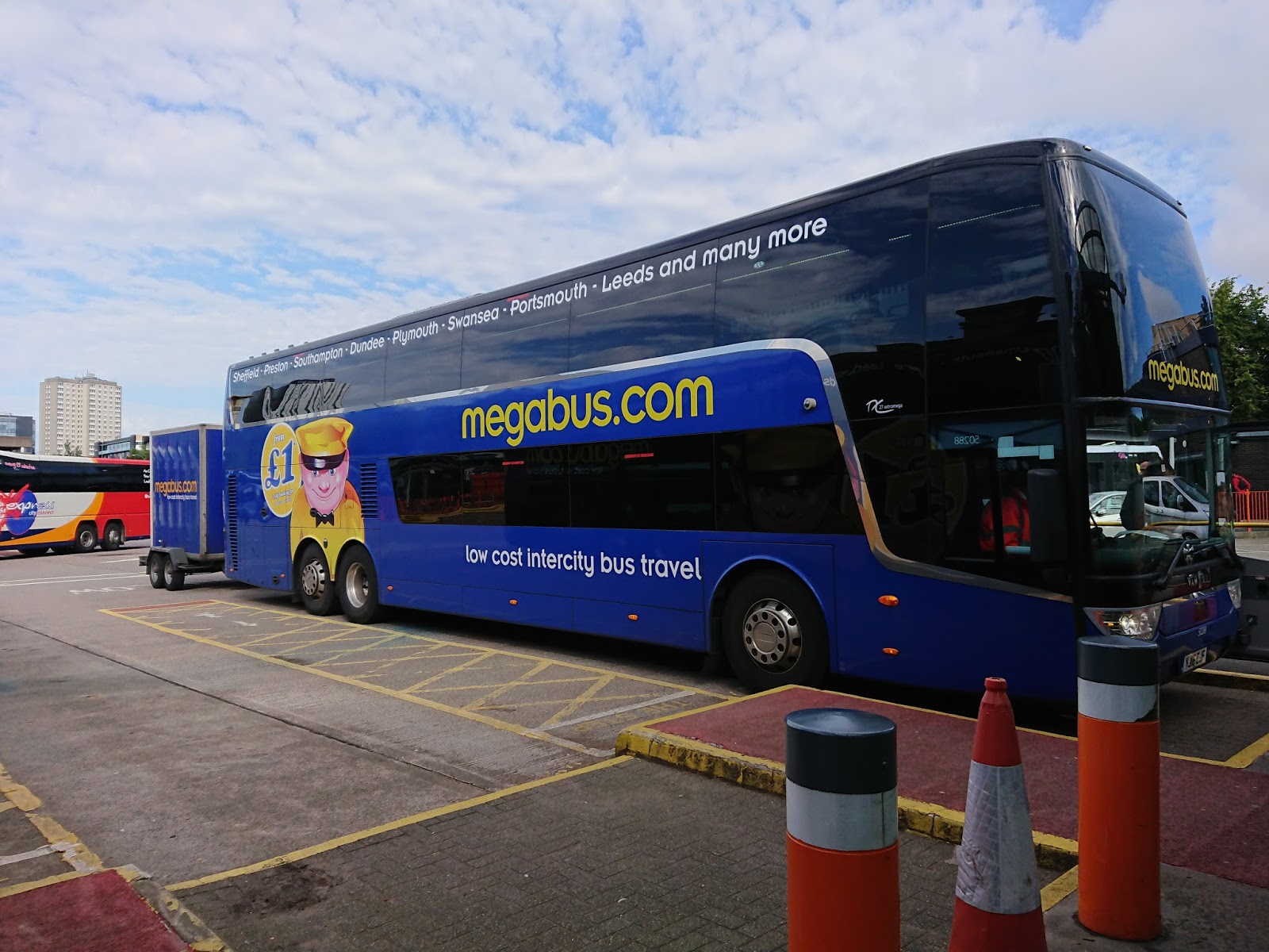 On our way to Scotland with Megabus...