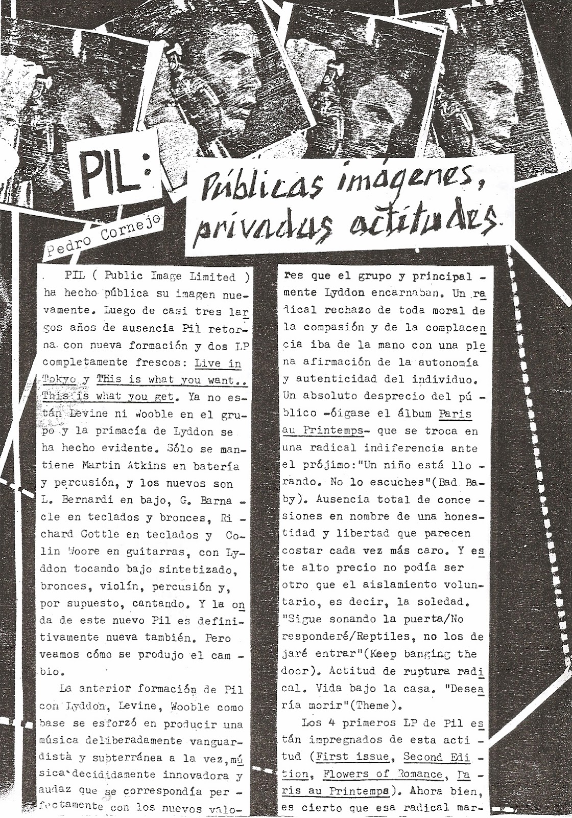 ANTENA HORRÍSONA: Primer número de Alternativa fanzine (enero de 1985)