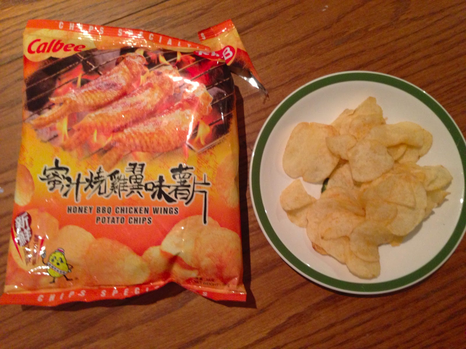 Asian Grocery Snacks: Calbee - Honey BBQ Chicken Wings Potato Chips