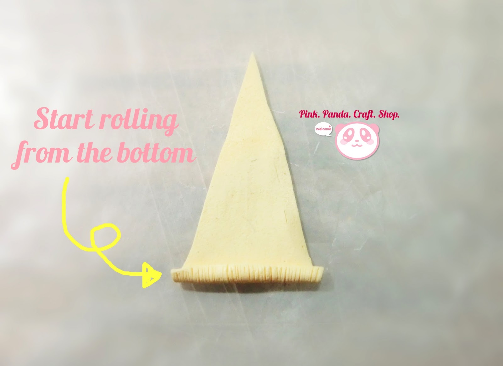 PinkPandaCraftShop: How to make polymer clay croissant~