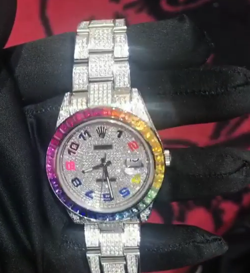 Check out the new rainbow diamond Rolex watch worth $1million