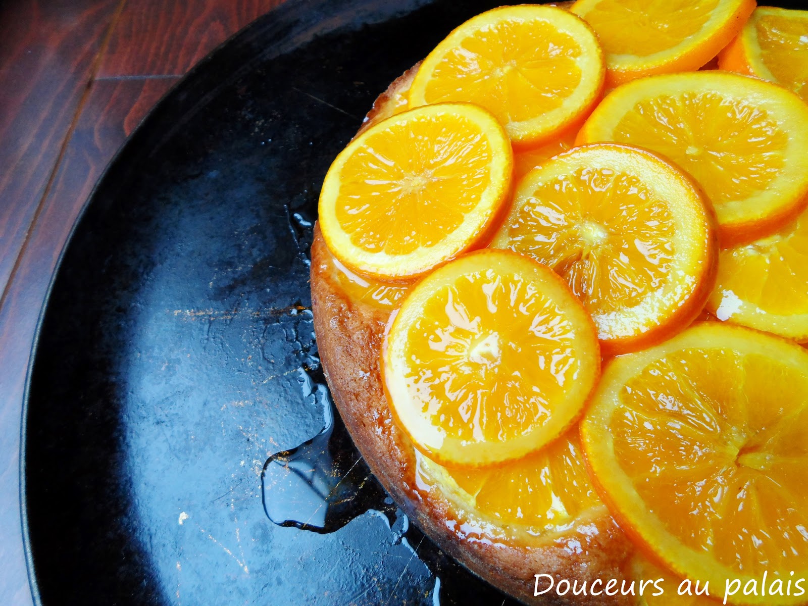 Gâteau à l'orange et au yogourt, oranges confites