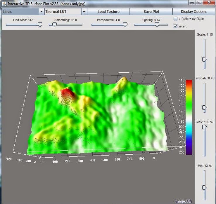 science buzz: ImageJ's Thermal LUT mode for generating a heat map ...