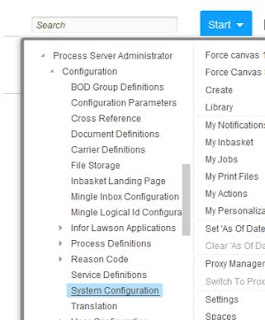 Consult David W: Infor Process Designer and Figuring out Configurations