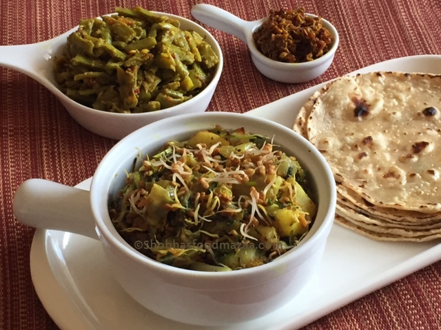 Shobha's Food Mazaa: METHI ALOO WITH FENUGREEK SPROUTS