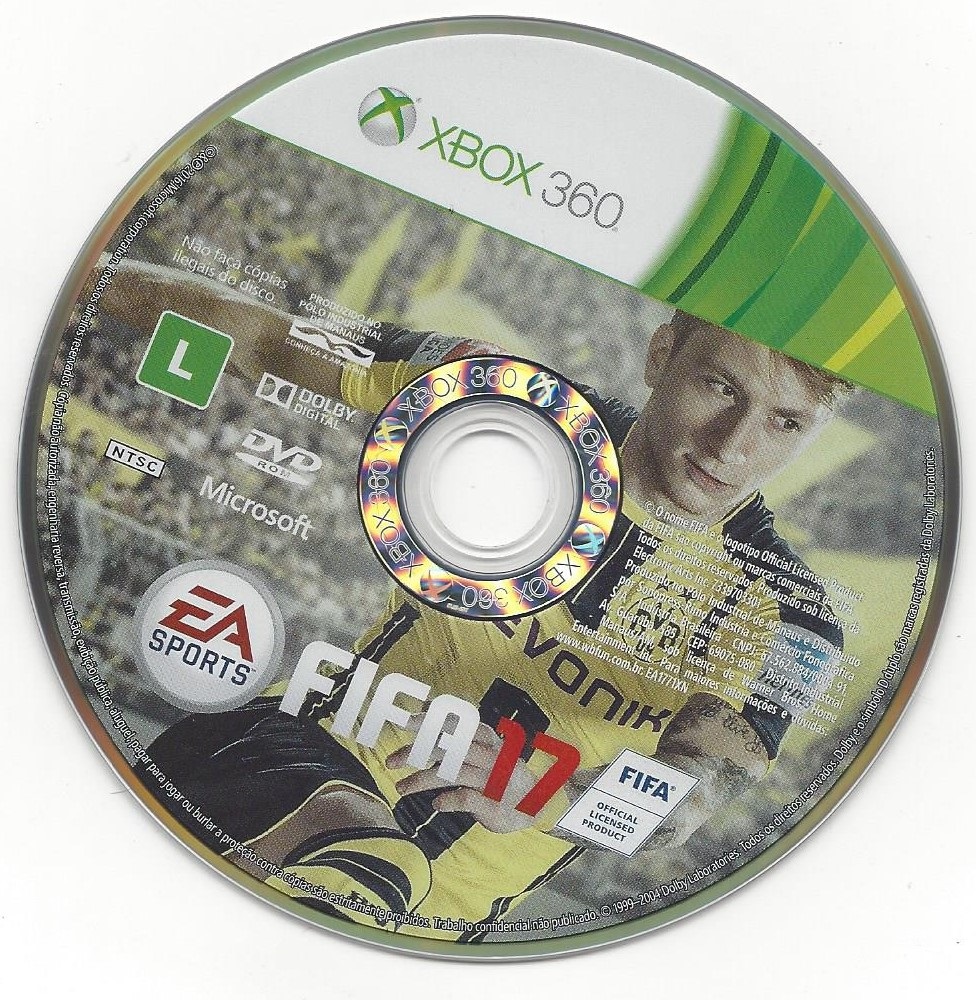 Base Um Gtba: Fifa 17 - Capa & Label Game XBox 360