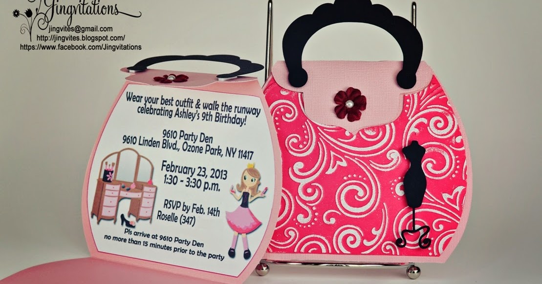 Purse Invitations Designs