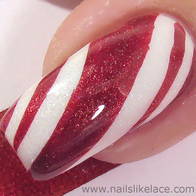 NailsLikeLace: The Digital-Dozen does Traditions: Day 1 - Peppermint Nails