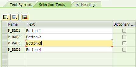 SAP ABAP TUTORIAL: show radio button in a single line