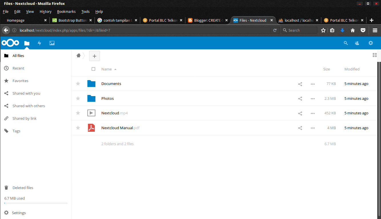 Menginstall Nextcloud di localhost - CREATE-SCRIPT - ANGGA BLC TELKOM