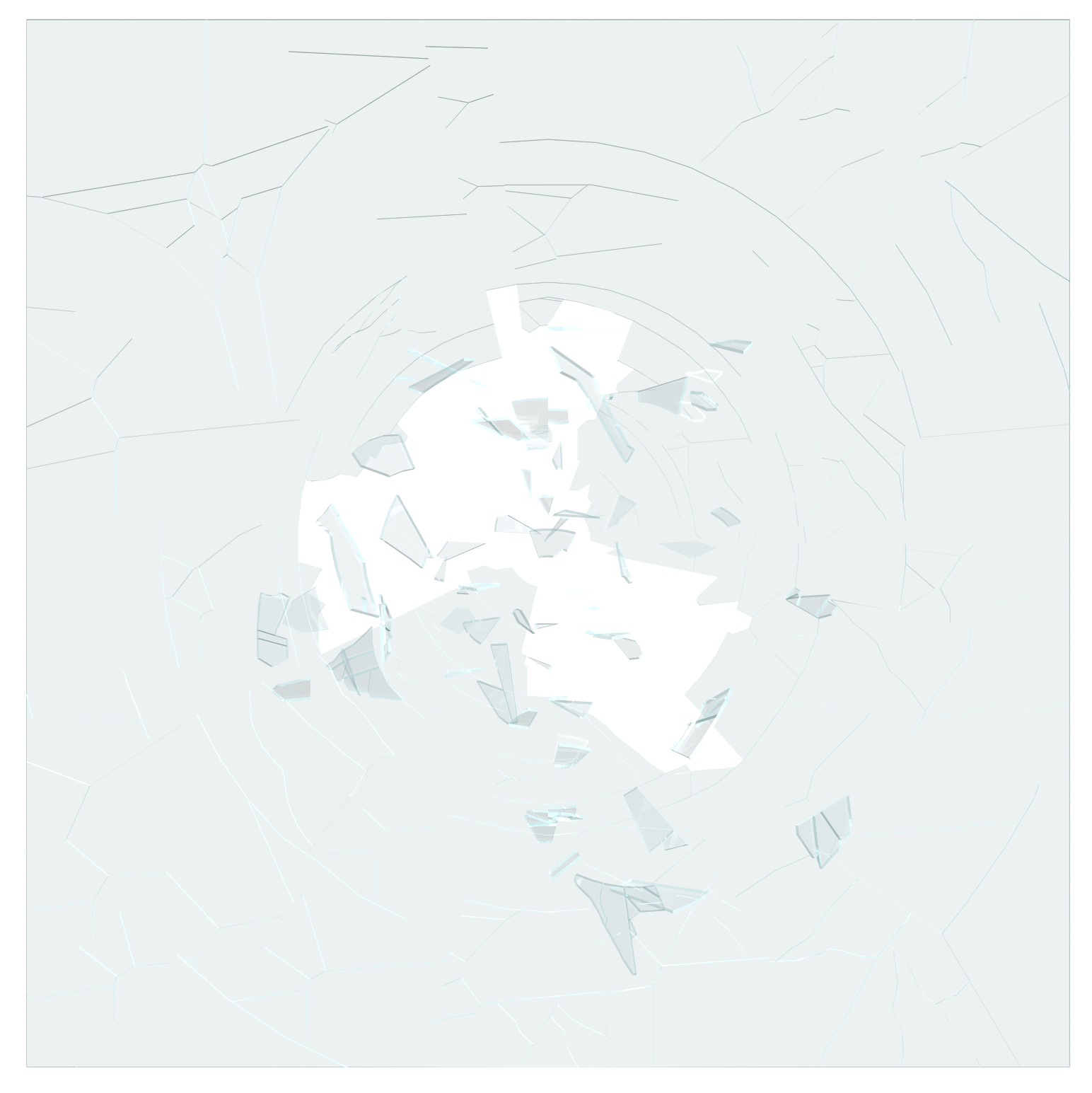 Radial Glass Fracture Photo
